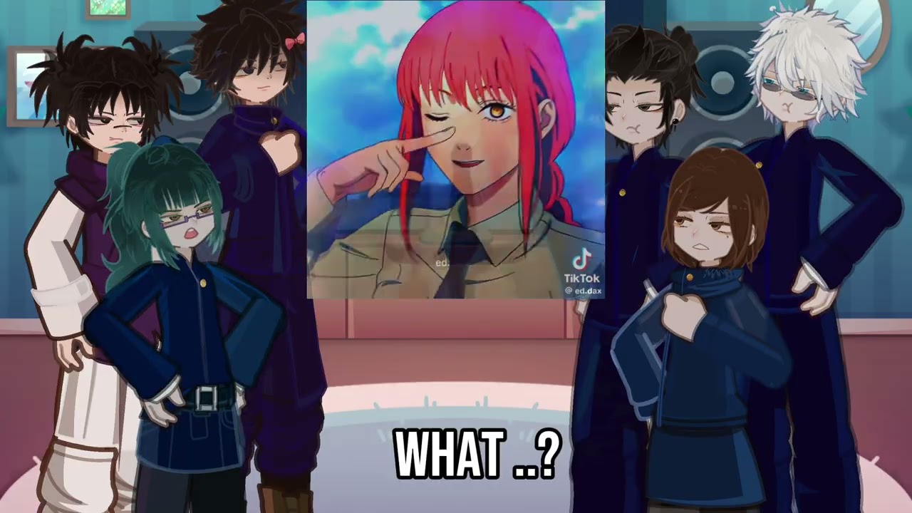 Jujutsu kaisen react to makima | Denji | chainsaw man | Gojo | Gacha ...